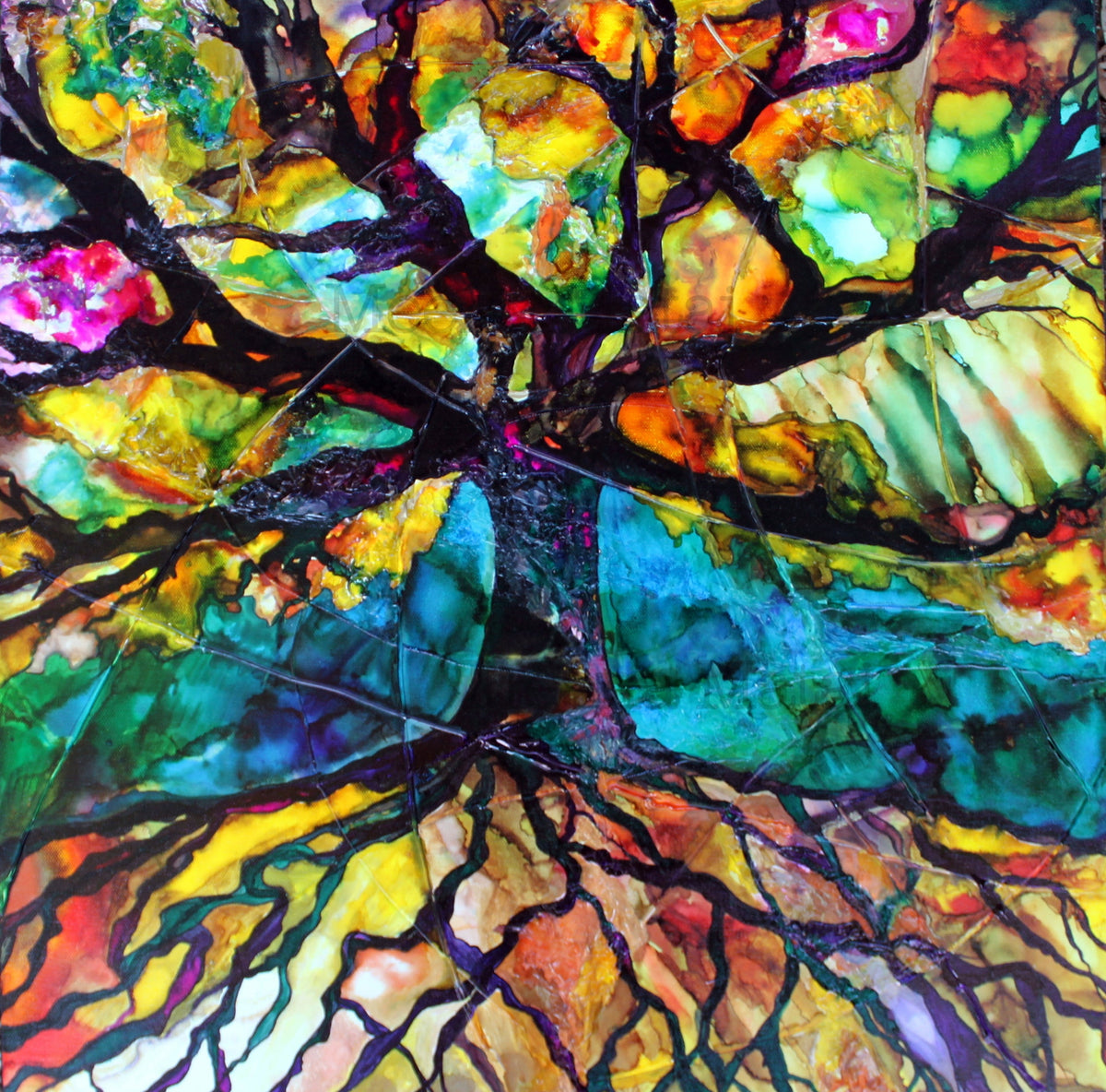 Rooting For You | Original Alcohol Ink Paintings | Austin Abstract Art – Meena Matai Art